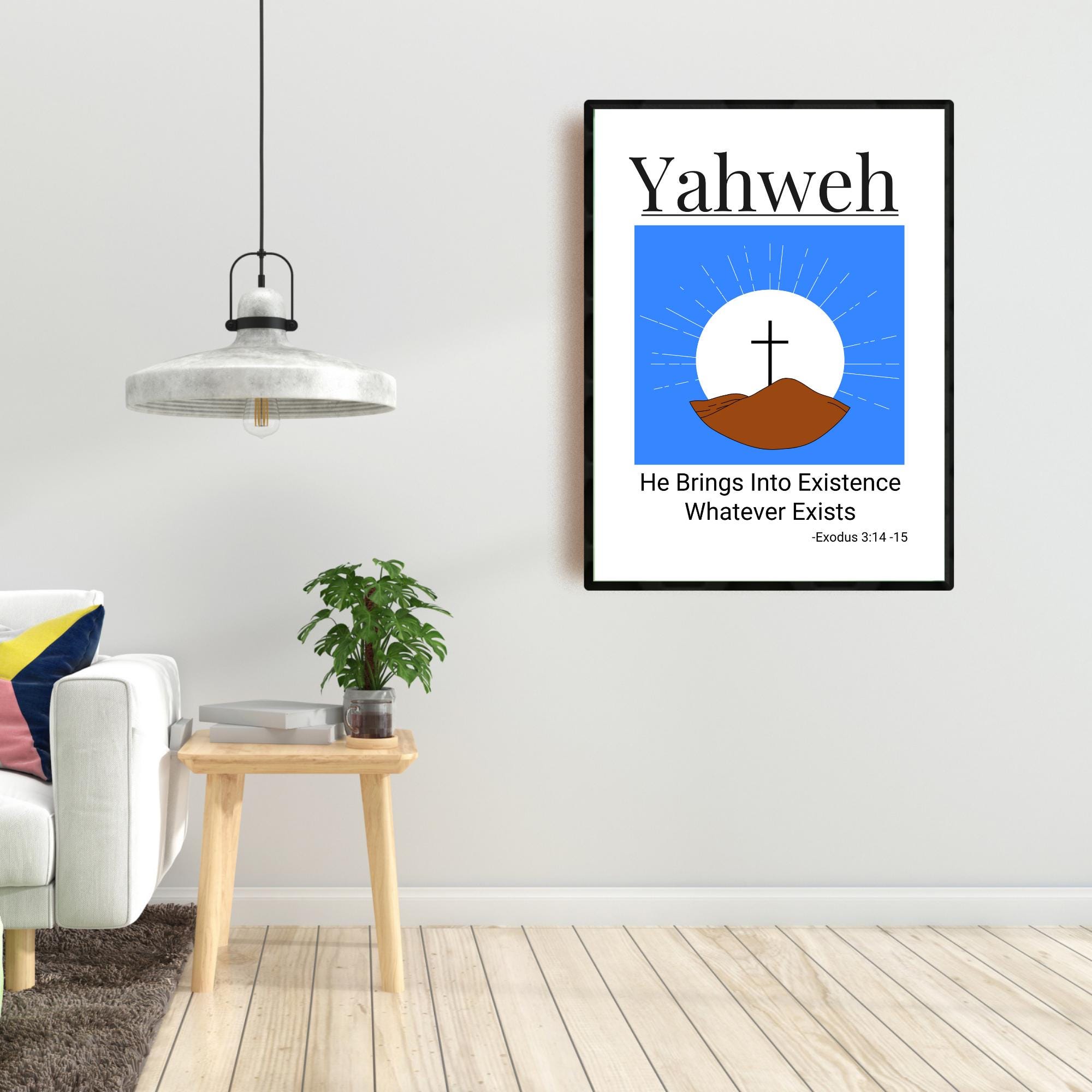 Printable Hebrew Names of God Yahwe Wall Art, Names of Jesus Christ ...