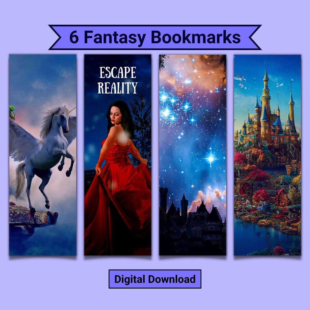 Printable Aesthetic Fantasy Bookmarks, Bookish Bookmarks, Gift for Book ...