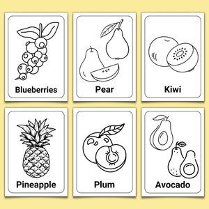 Printable Fruits Coloring Book Worksheets, Preschool Printables for ...