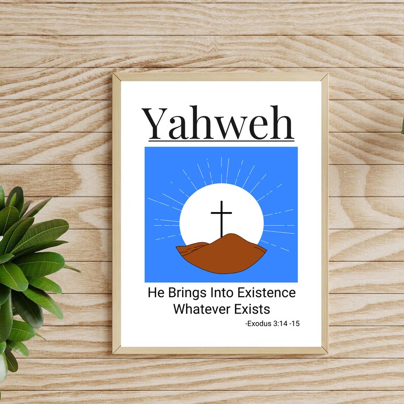 Printable Hebrew Names of God Yahwe Wall Art, Names of Jesus Christ ...
