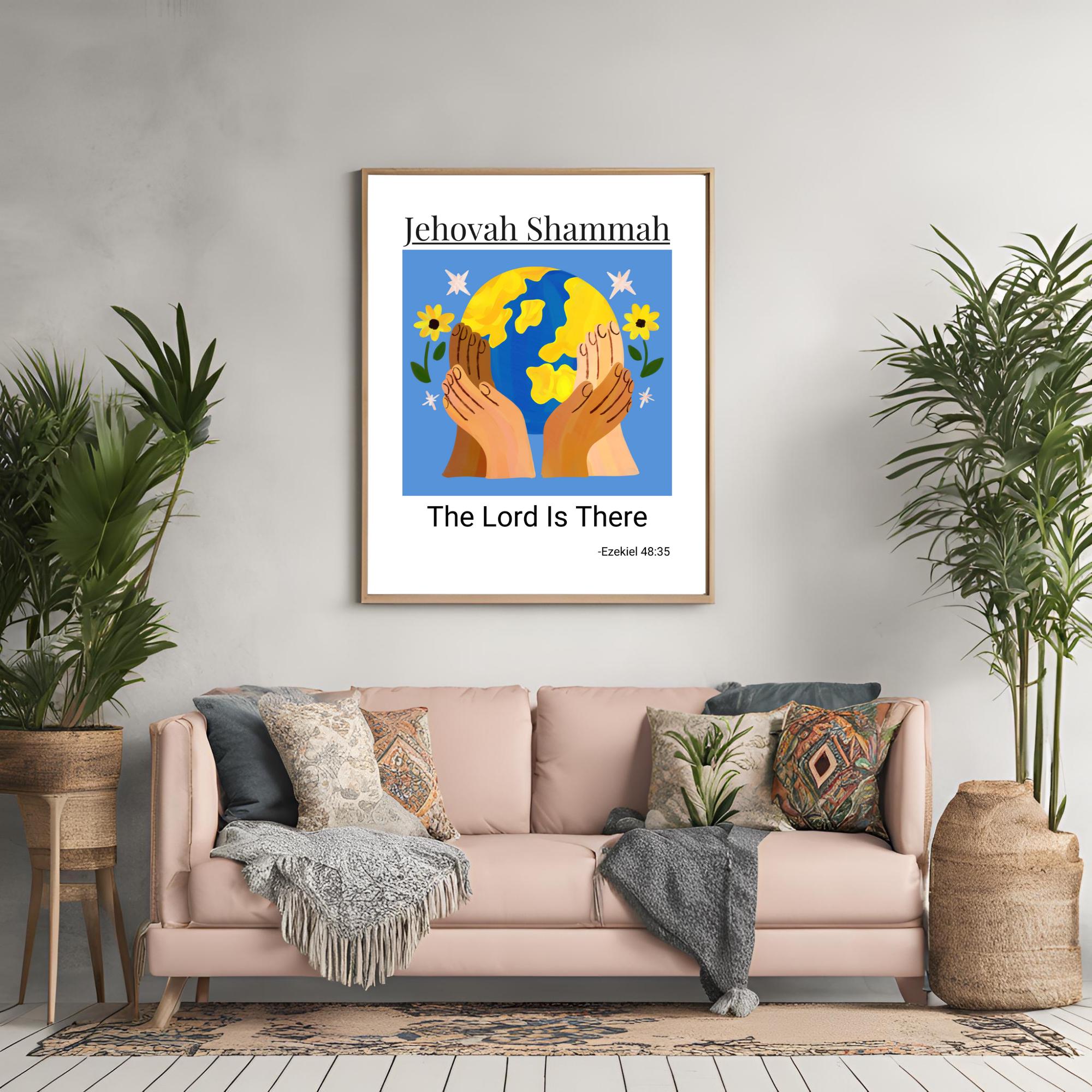 Printable Hebrew Names of God Jehovah Shammah Wall Art, Names of Jesus ...
