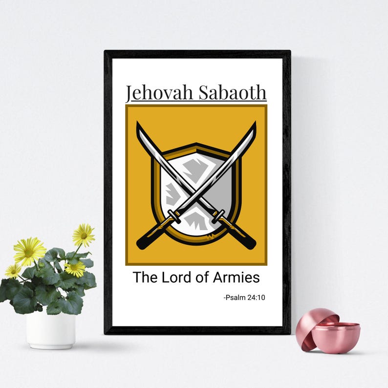 Printable Hebrew Names of God Jehovah Sabaoth Wall Art, Names of Jesus ...
