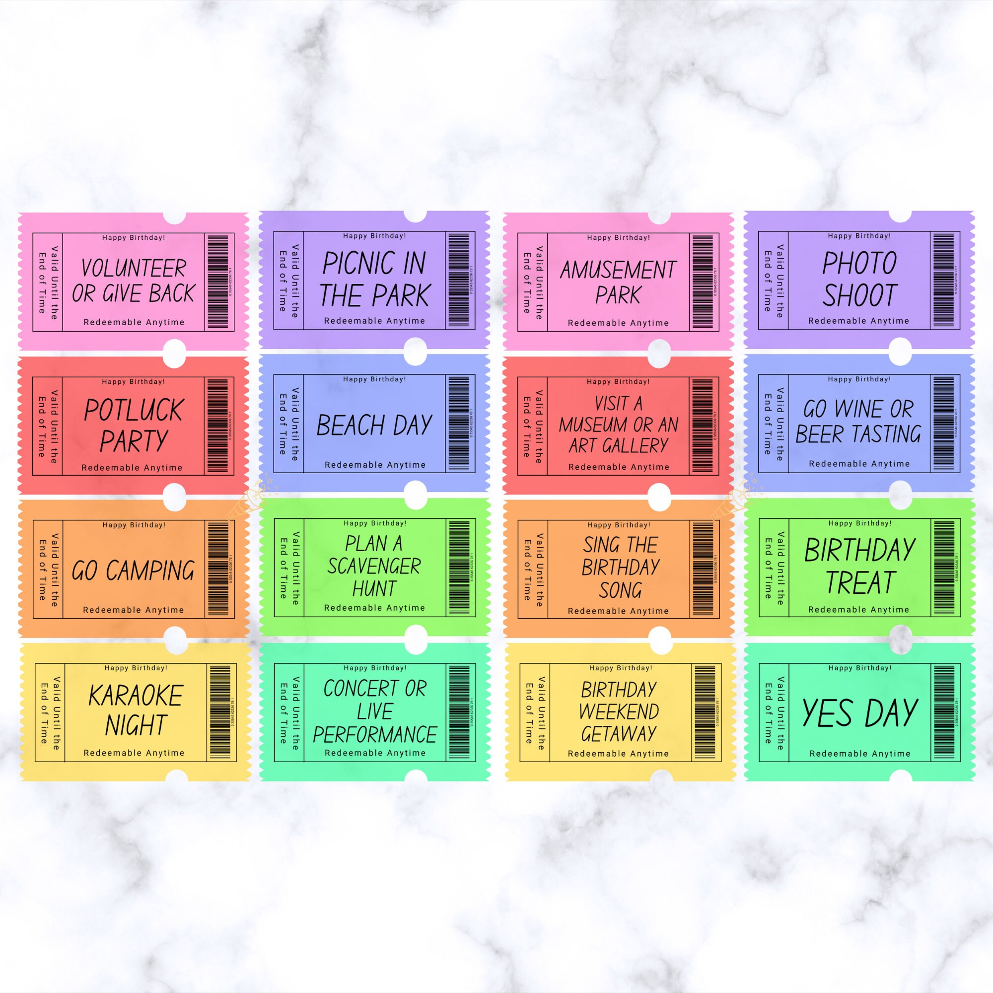 40 Printable Birthday Coupons, Birthday Vouchers, Birthday Gift Ideas ...