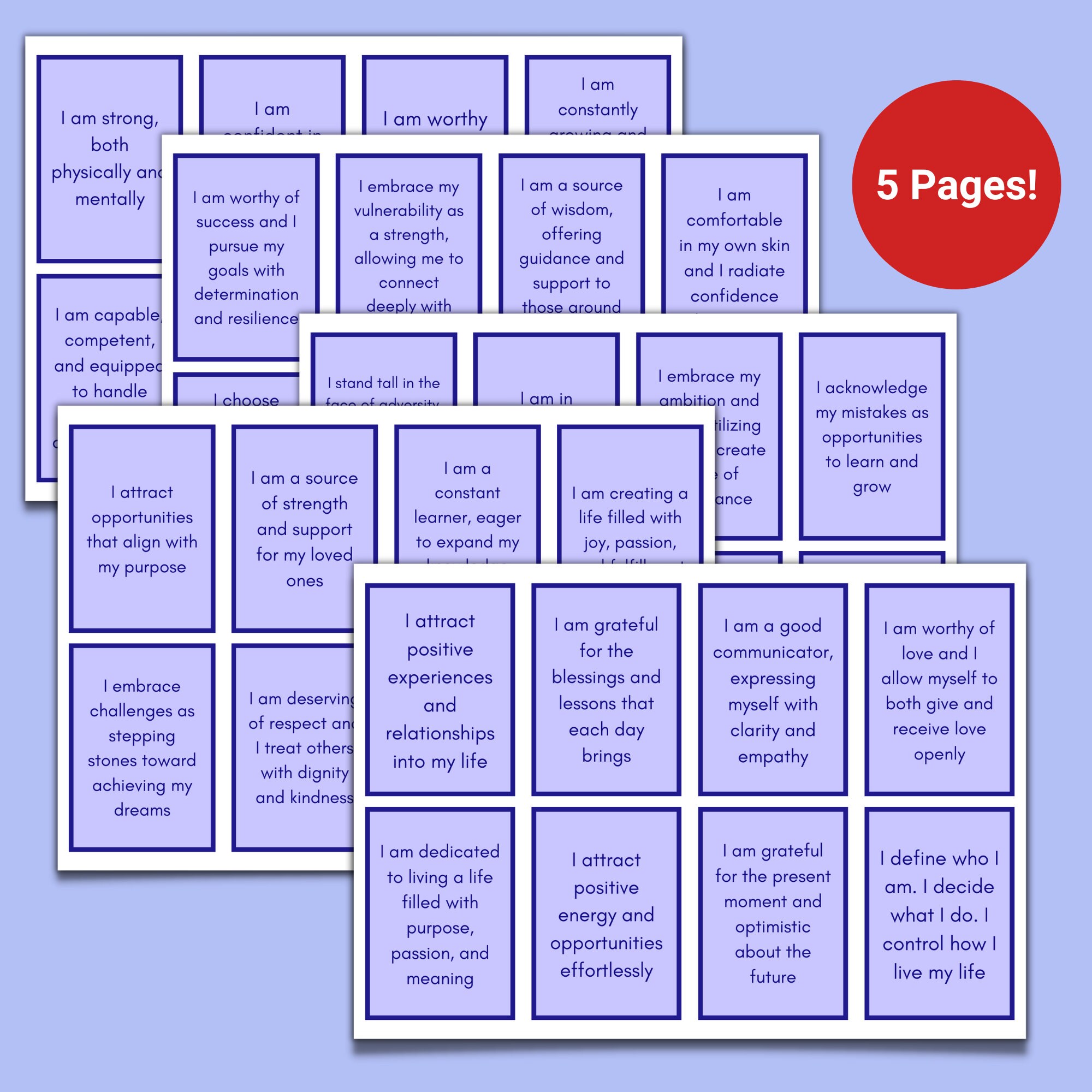 40 Printable Positive Affirmation Cards For Men Positive Quotes