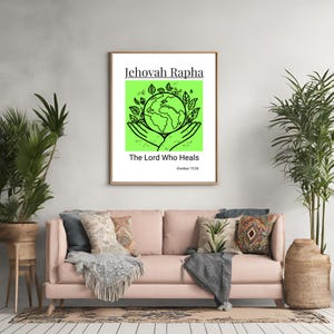 Printable Hebrew Names of God Jehovah Rapha Wall Art, Names of Jesus ...