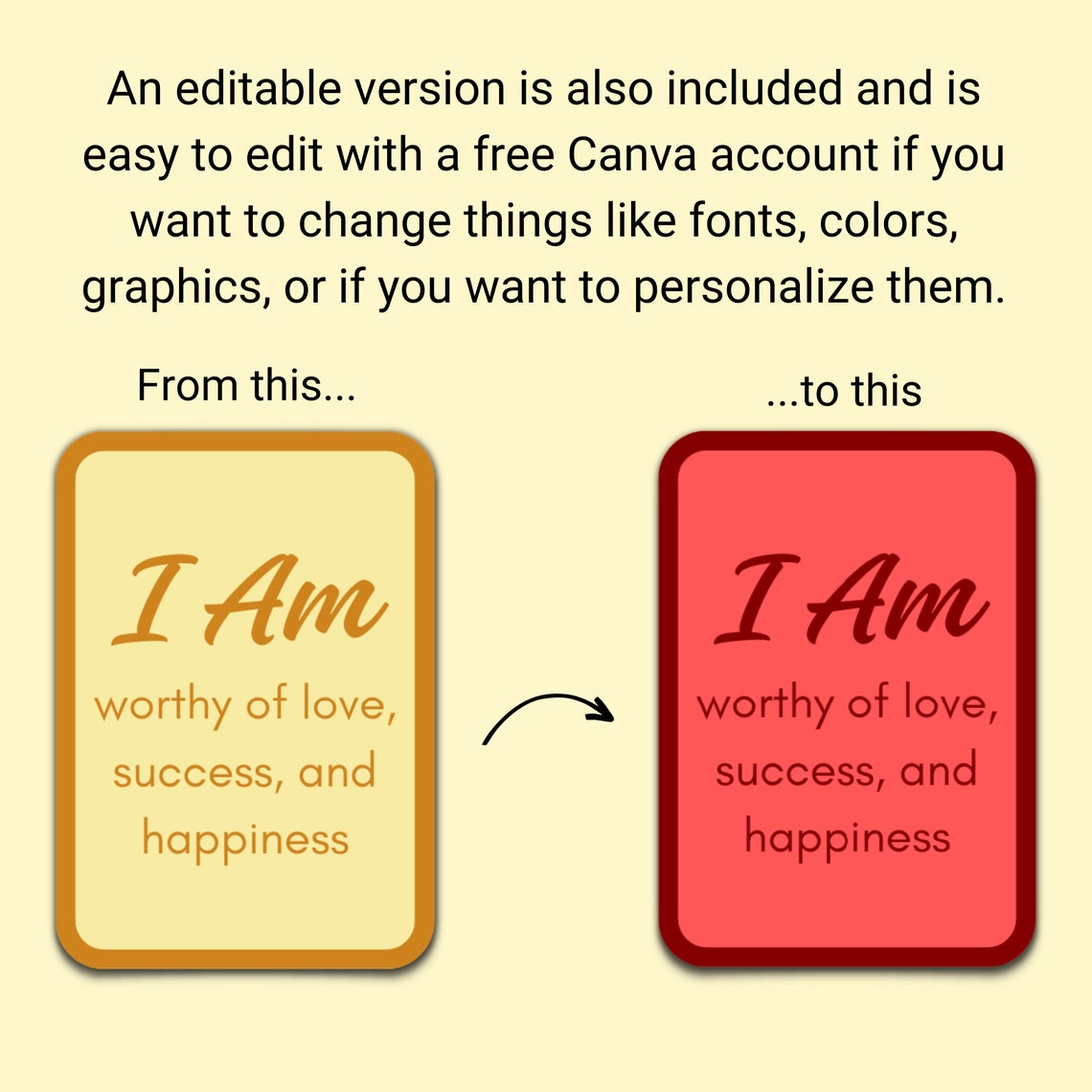 100 Printable Positive I AM Affirmation Cards, Positive Quotes, Daily ...