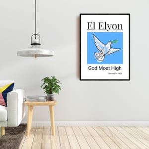 Printable Hebrew Names of God El Elyon Wall Art, Names of Jesus Christ ...