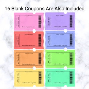 40 Printable Birthday Coupons, Birthday Vouchers, Birthday Gift Ideas ...