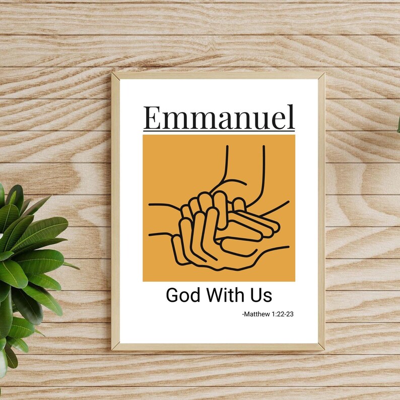 Printable Names of God Emmanuel Wall Art, Names of Jesus Christ, Modern ...