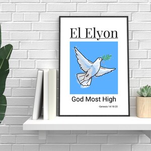 Printable Hebrew Names of God El Elyon Wall Art, Names of Jesus Christ ...