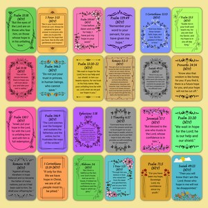 Printable Hope Bible Verse Cards, Bible Study Tools, Memory Verse Flash ...