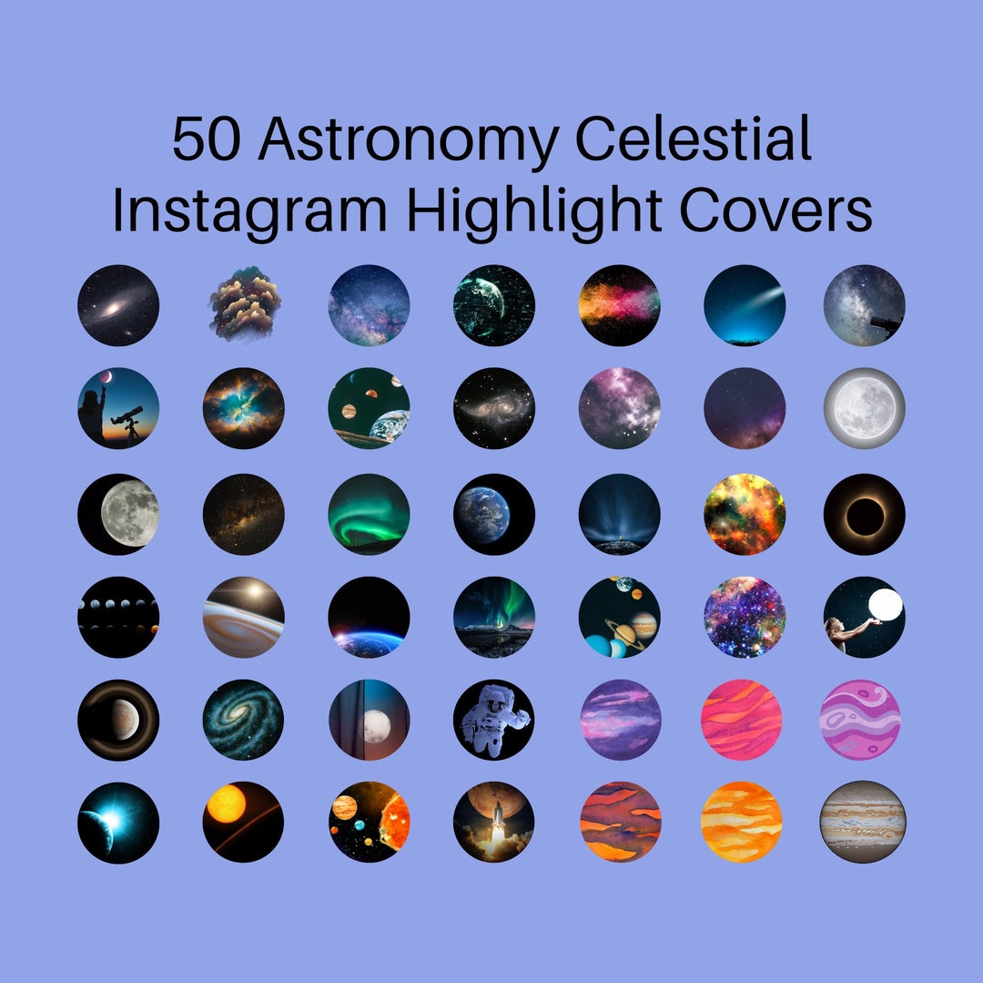 50 Celestial Instagram Highlight Covers, Astronomy IG Icon, Aesthetic ...
