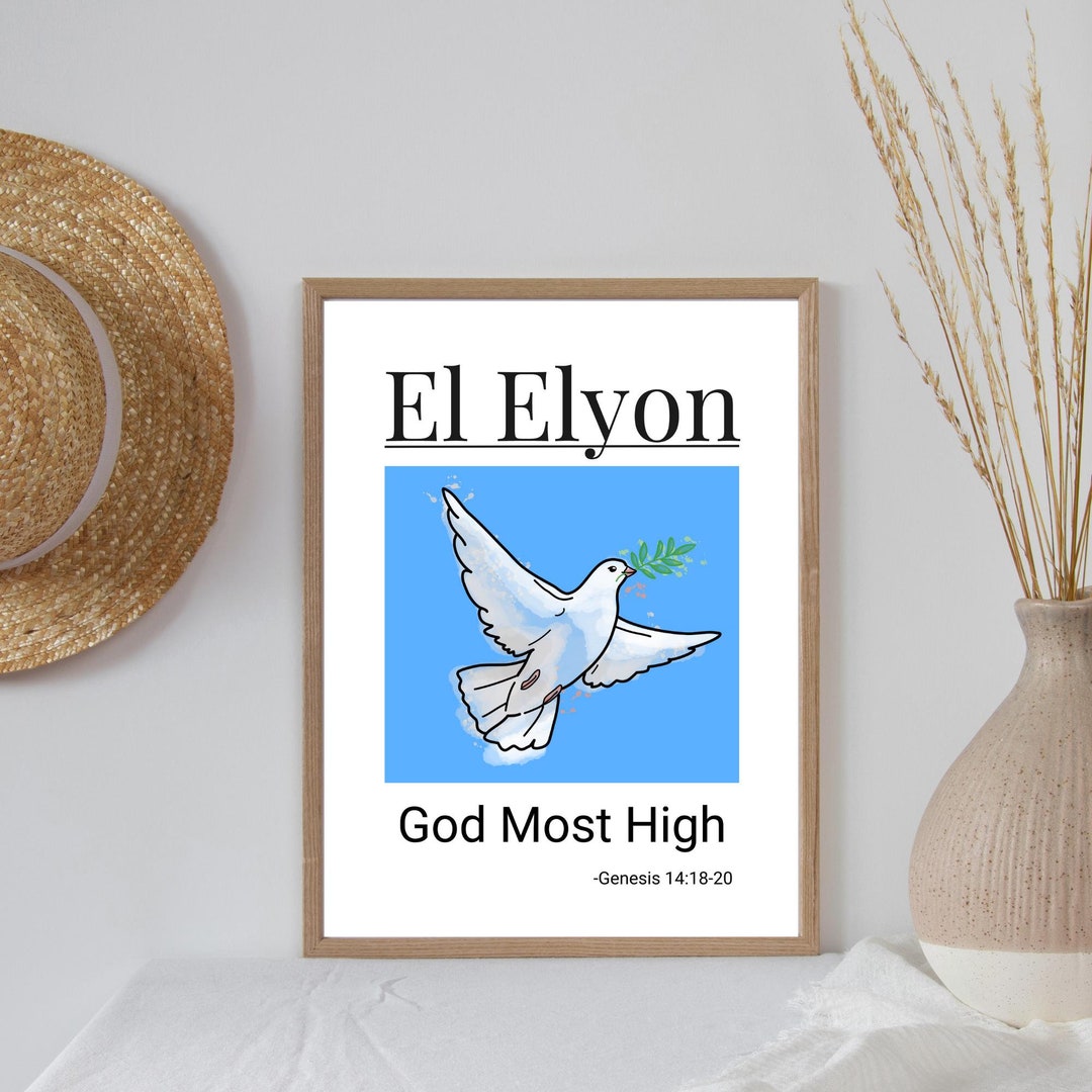 Printable Hebrew Names of God El Elyon Wall Art, Names of Jesus Christ ...