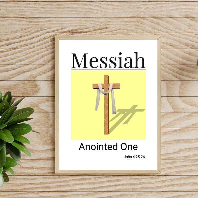 Printable Names of God Messiah Wall Art, Names of Jesus Christ, Modern ...