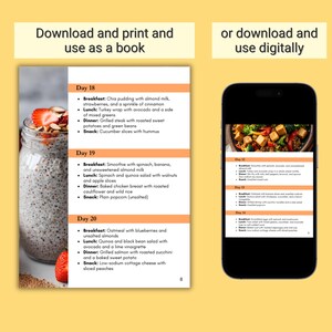 Printable 30-day Low-sodium Meal Plan & Grocery List, Digital Healthy ...
