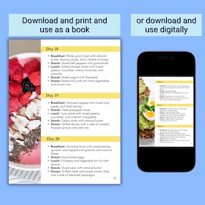 Printable 30 Day Clean Eating Meal Plan & Grocery List, Healthy ...