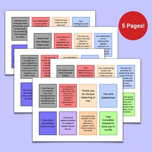 40 Printable Words of Affirmation Cards for Boyfriend/husband, Love ...