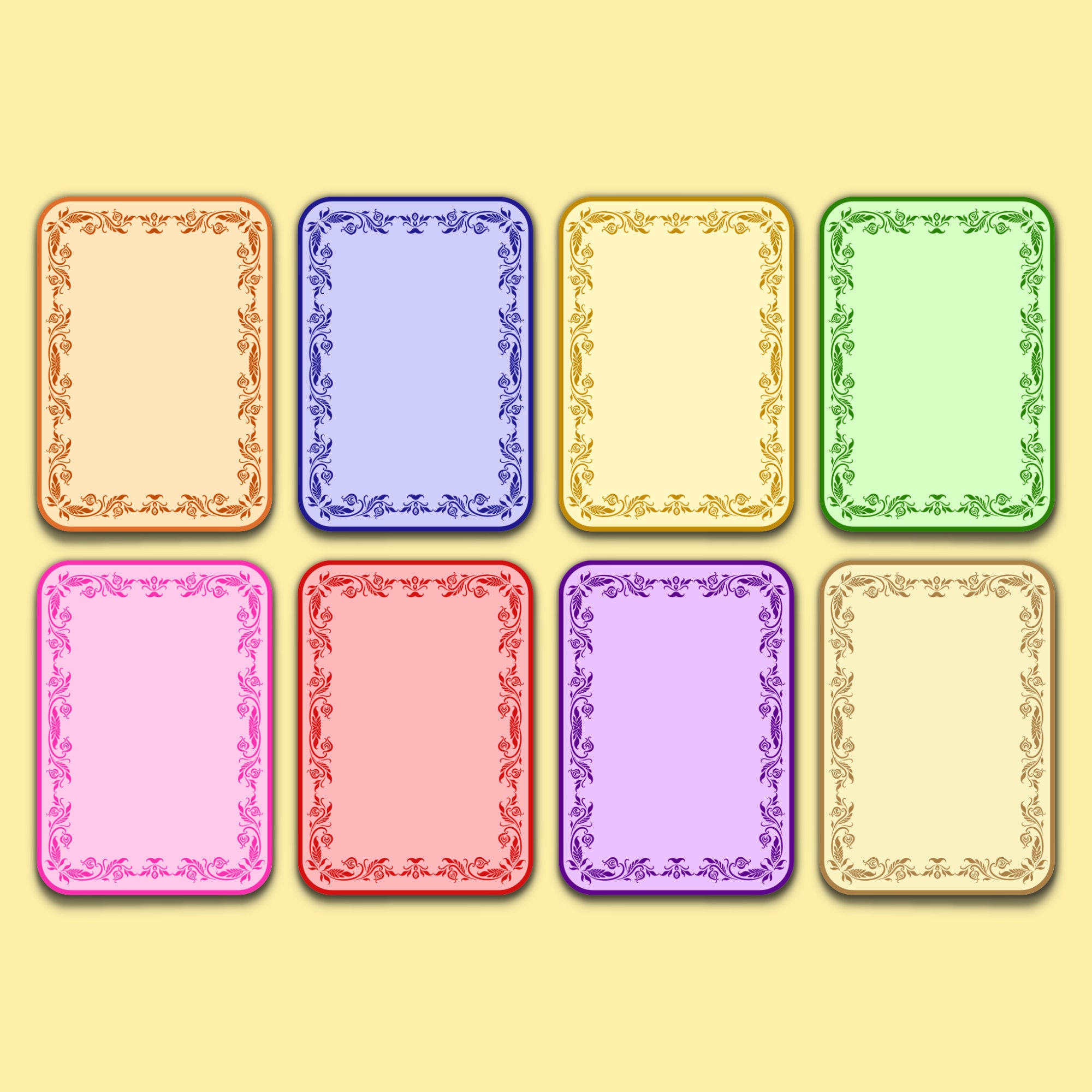 100 Printable Floral Blank Cards, Affirmation Cards, Note Cards, Daily ...