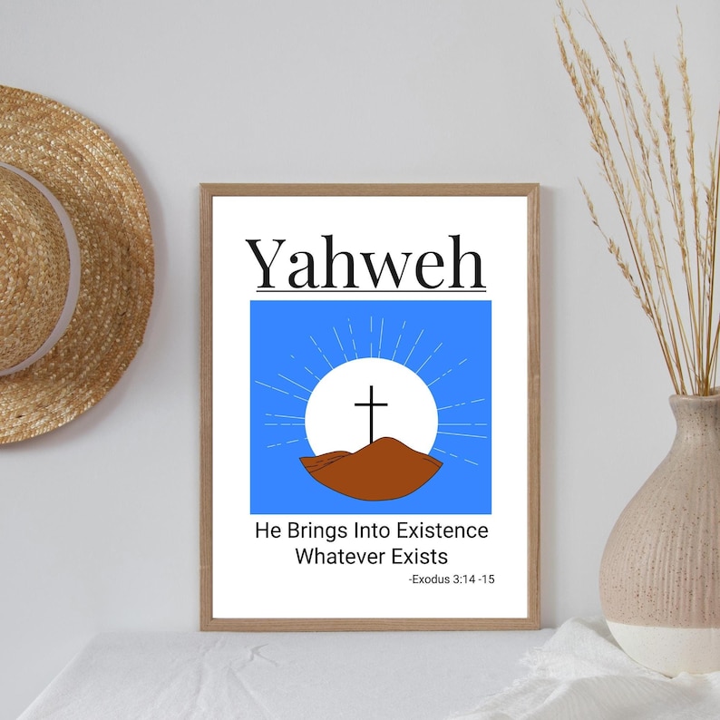 Printable Hebrew Names of God Yahwe Wall Art, Names of Jesus Christ ...