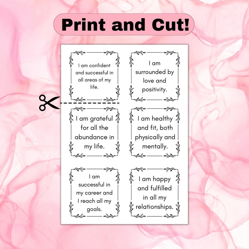 90 Printable Positive Affirmation Cards, Financial Abundance & Wealth ...