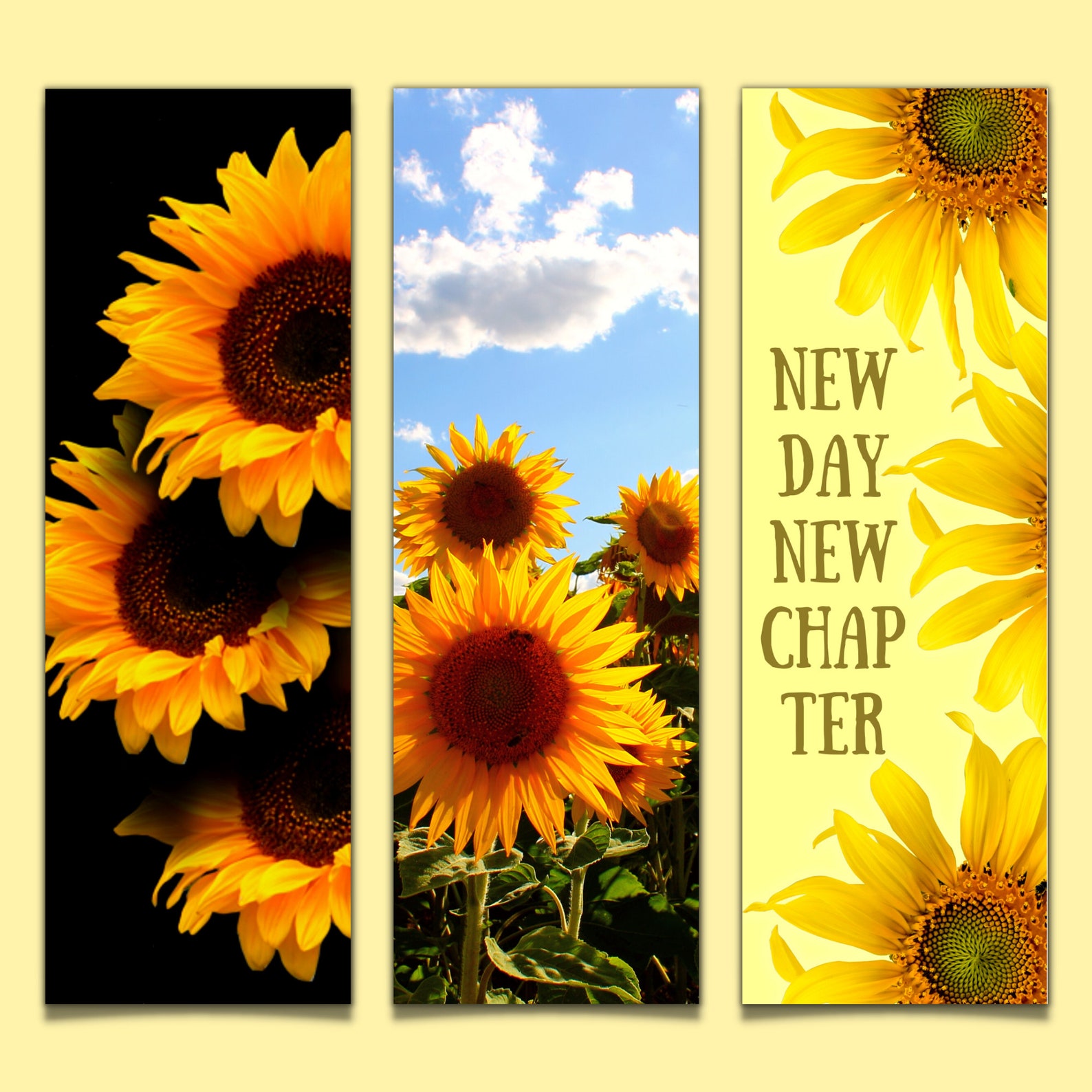 Printable Sunflower Bookmarks, Floral Bookish Bookmarks, Gift for Book ...