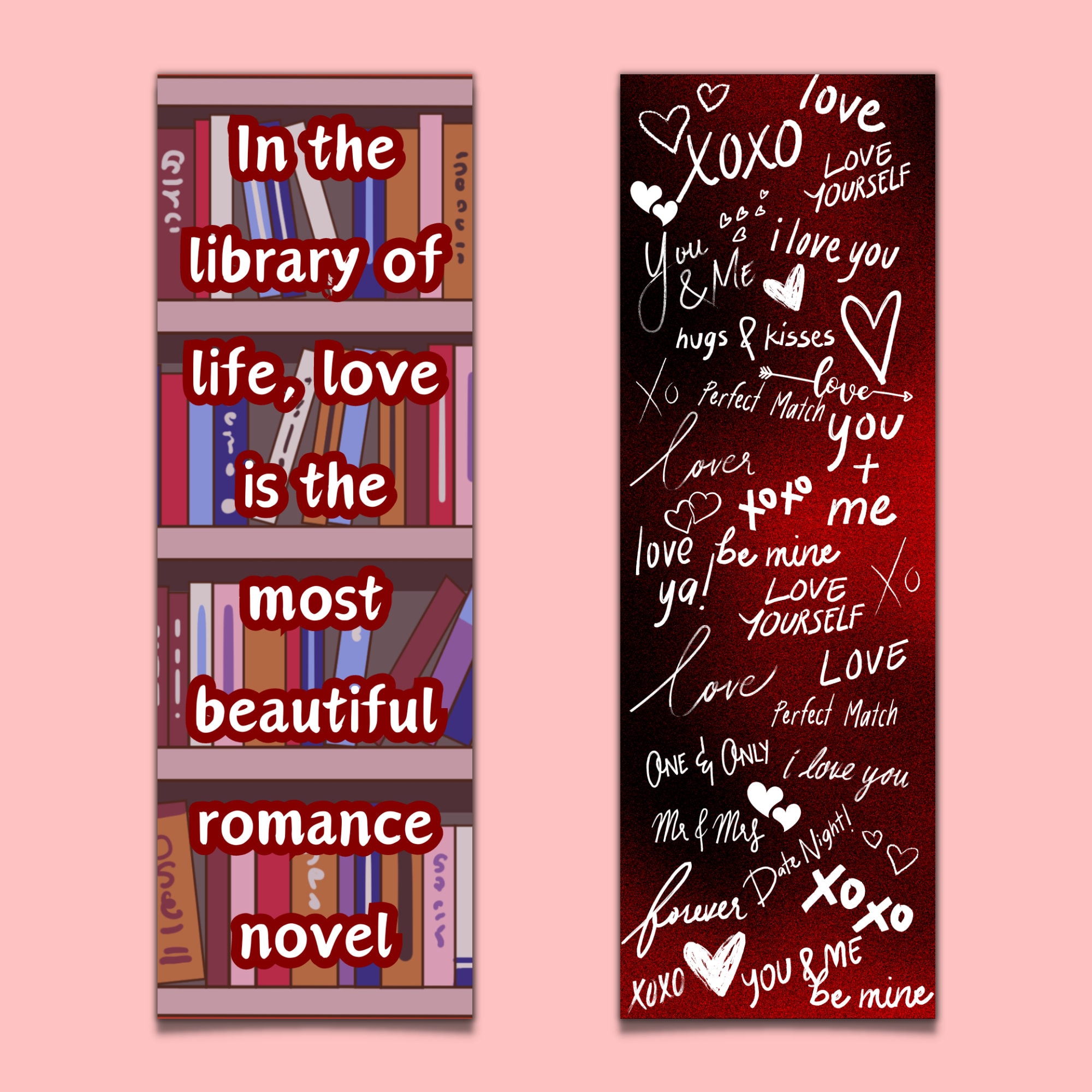 Printable Romance Reader Bookmark Set, Cute Bookish Bookmarks, Gift for ...