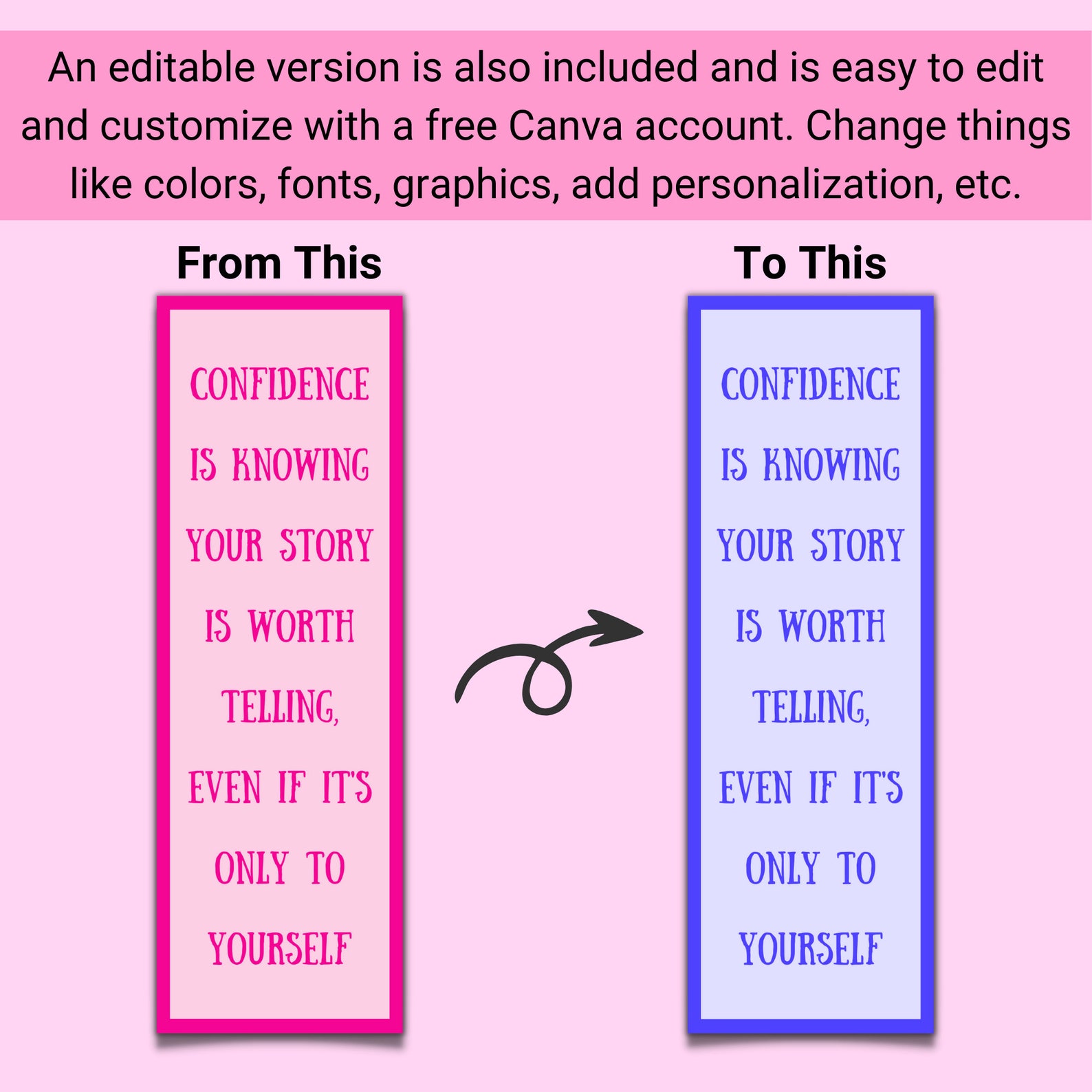 Printable Pink Bookmark Set, Girly Bookish Bookmarks, Gift for Book ...
