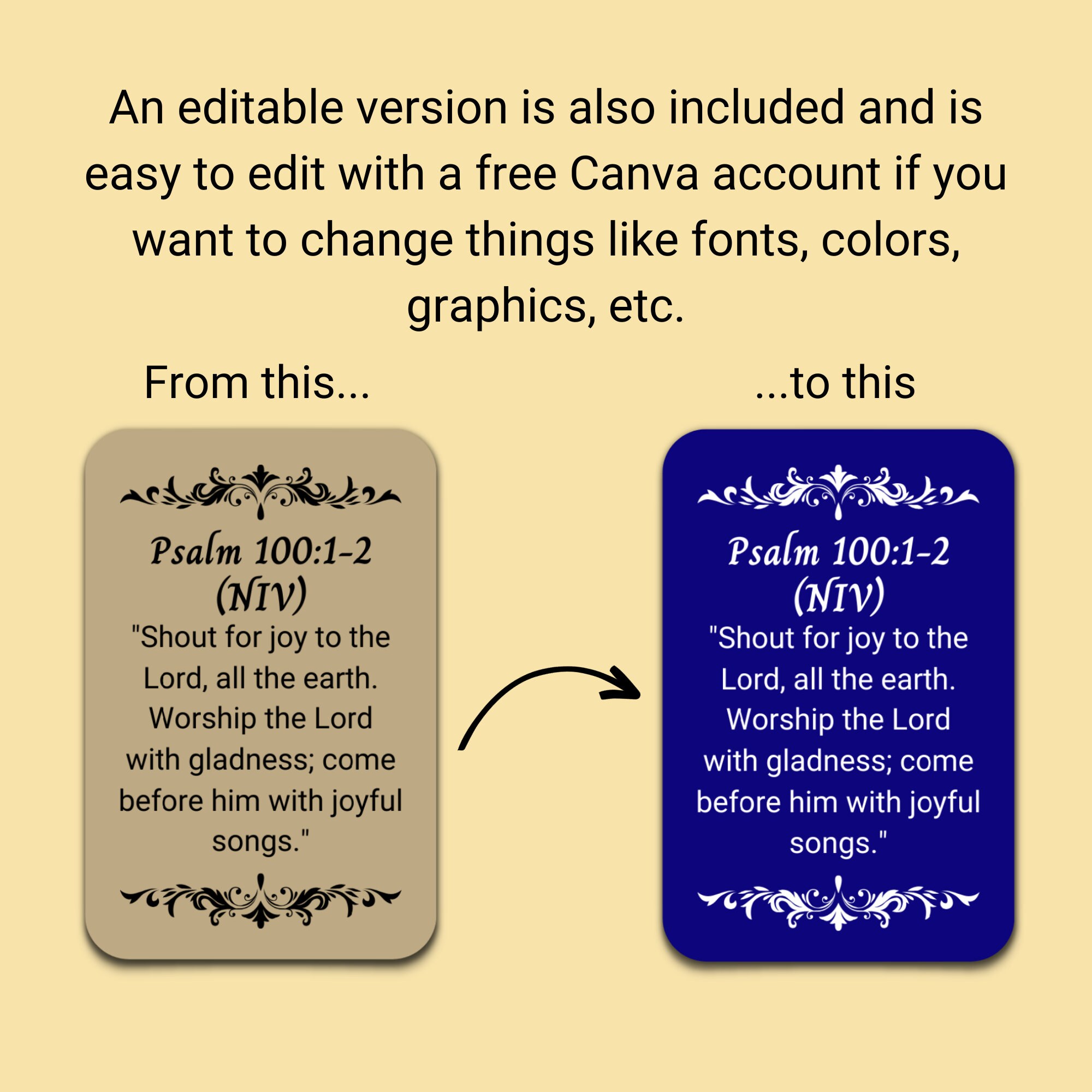 50 Printable Psalms Bible Verse Cards, Bible Study Tools, Memory Verse ...