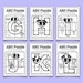 Printable Alphabet Coloring Puzzle Worksheets, Preschool Printables for ...