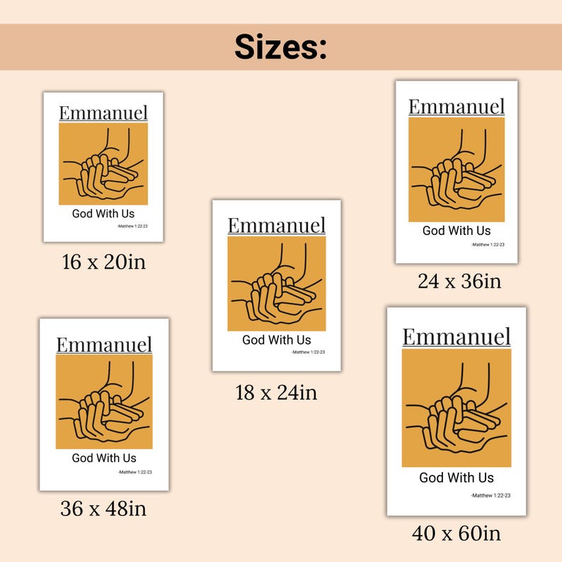 Printable Names of God Emmanuel Wall Art, Names of Jesus Christ, Modern ...