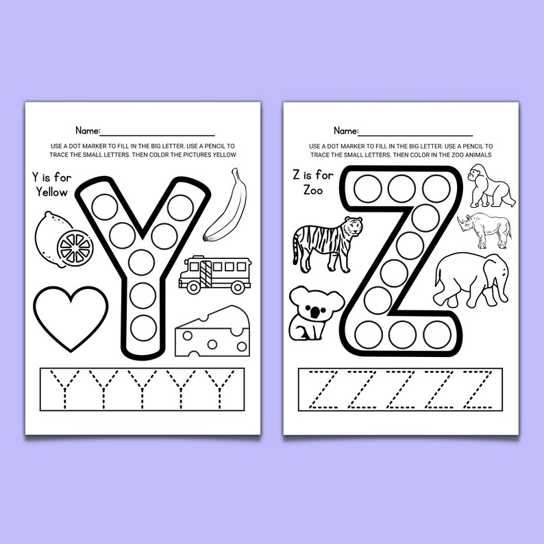 Printable Alphabet Dot Mat Worksheets, Preschool Printables ...
