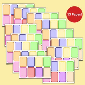 100 Printable Colorful Blank Cards, Affirmation Cards, Note Cards ...