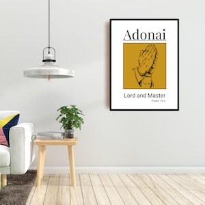 Printable Hebrew Names of God Adonai Wall Art, Names of Jesus Christ ...