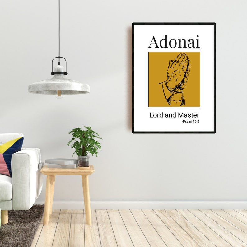 Printable Hebrew Names of God Adonai Wall Art, Names of Jesus Christ ...