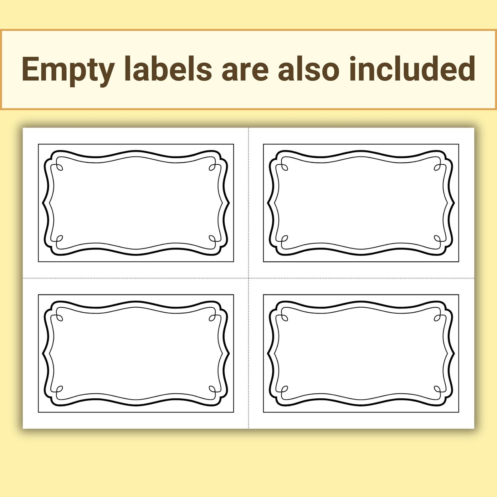 Printable Pantry Food Jar Labels, Minimalist Homemade Spice Jar Labels ...
