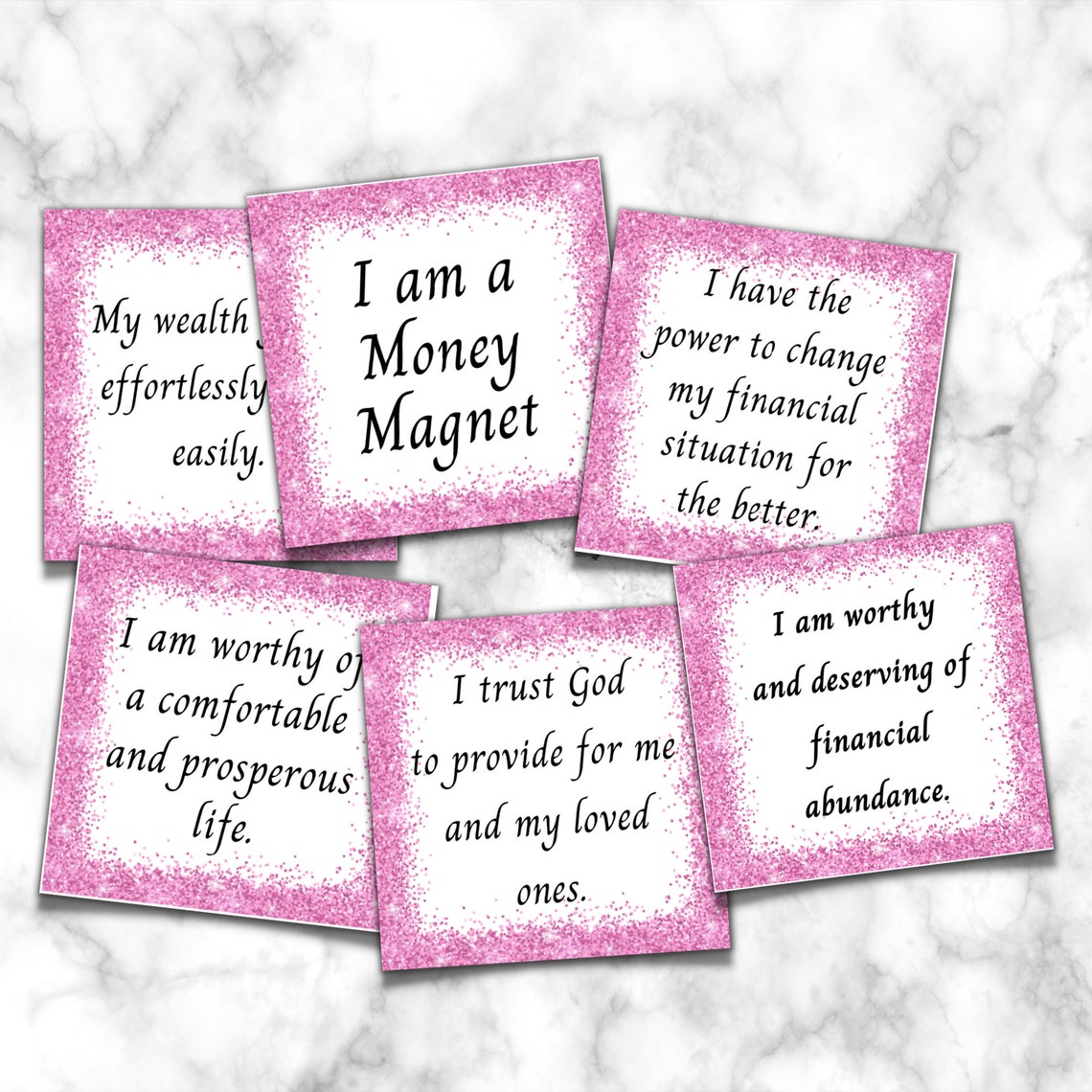 30 Printable Money Affirmation Cards, Financial Abundance & Wealth ...