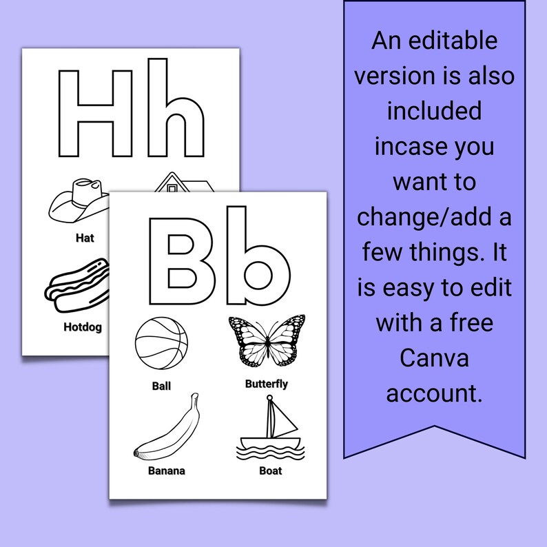 Printable Alphabet Coloring Book Worksheets, Preschool Printables for ...