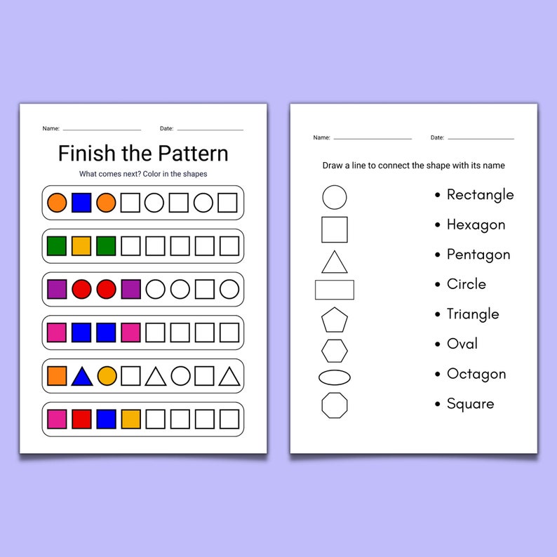 Printable Shapes Worksheets, Preschool Printables for Kids ...