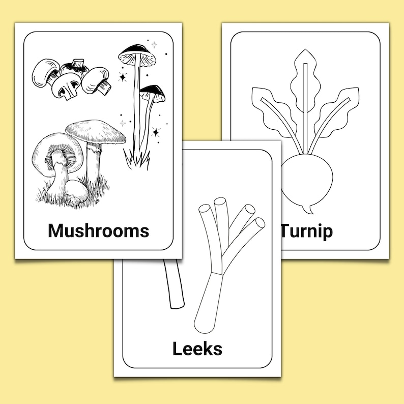 Printable Vegetable Coloring Book Worksheets, Preschool Printables for ...
