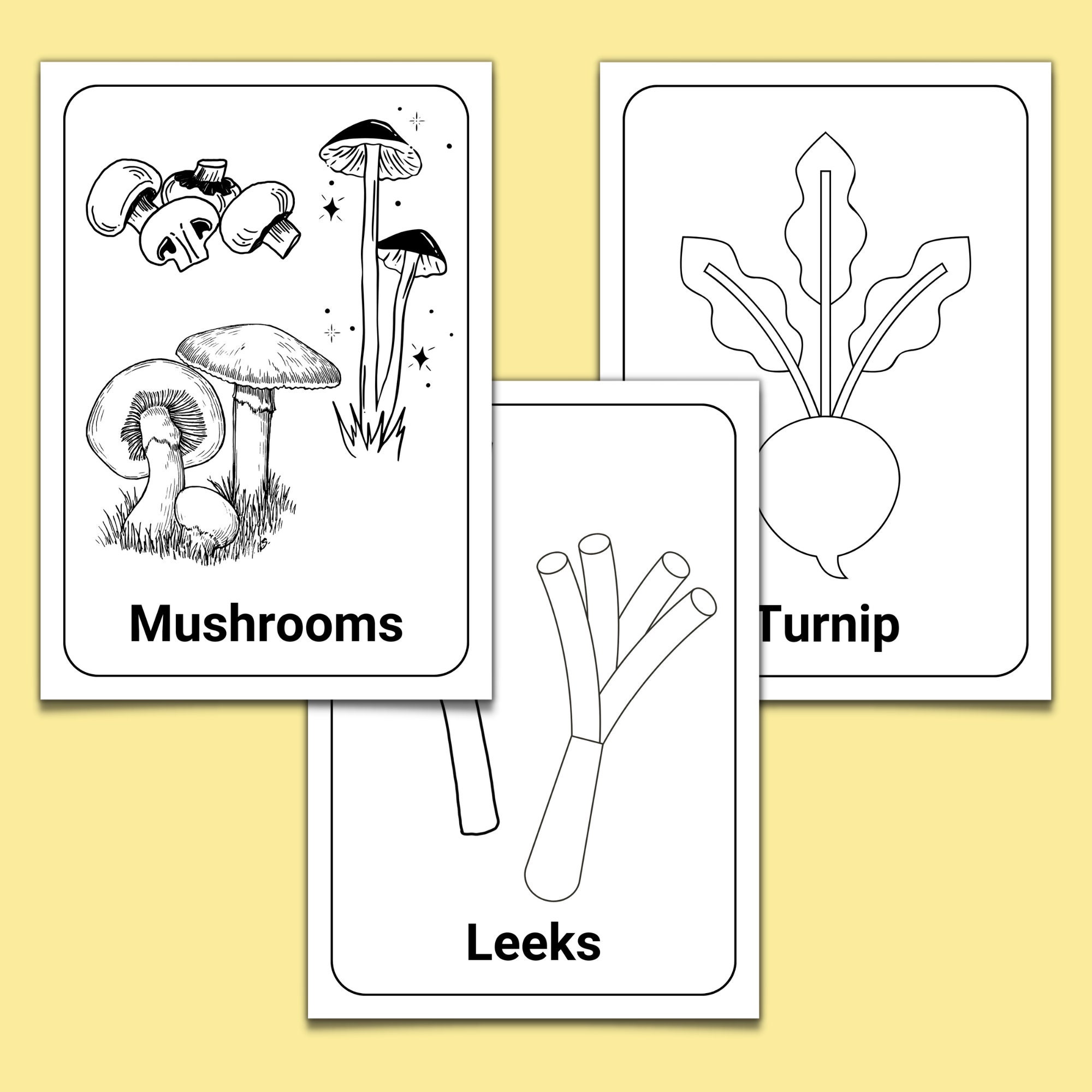 Printable Vegetable Coloring Book Worksheets, Preschool Printables for ...
