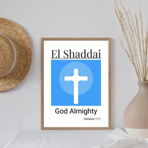 Printable Hebrew Names of God El Shaddai Wall Art, Names of Jesus ...