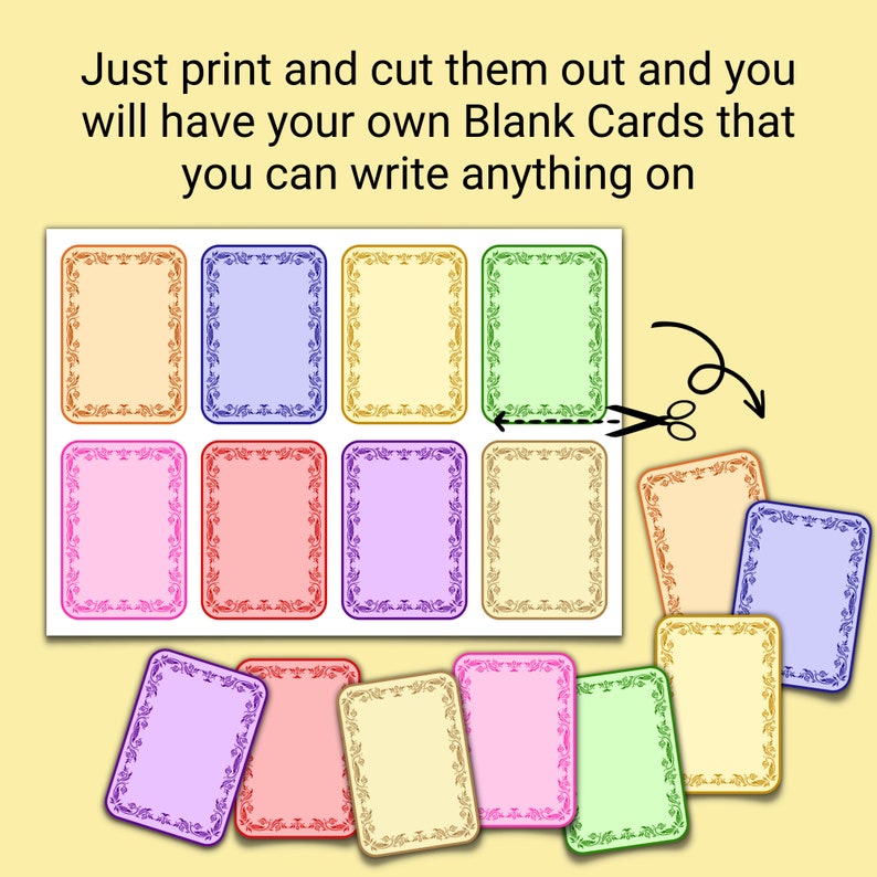 100 Printable Floral Blank Cards, Affirmation Cards, Note Cards, Daily ...