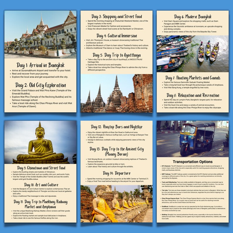 Bangkok Travel Itinerary, Bangkok Thailand Vacation, Travel Planner ...
