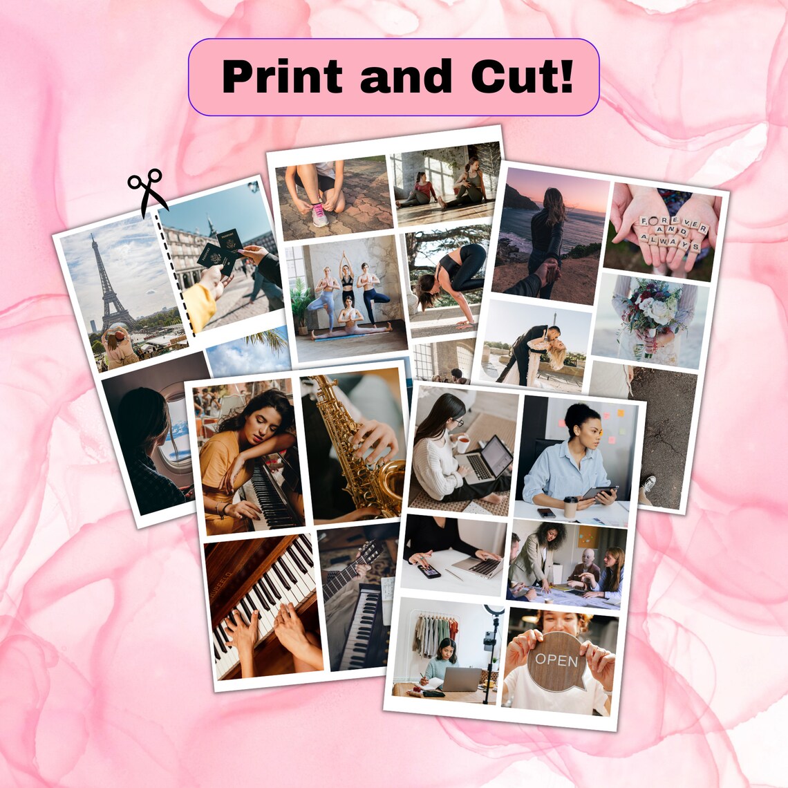 Vision Board Kit Printable Mood Board for Achieving Your - Etsy