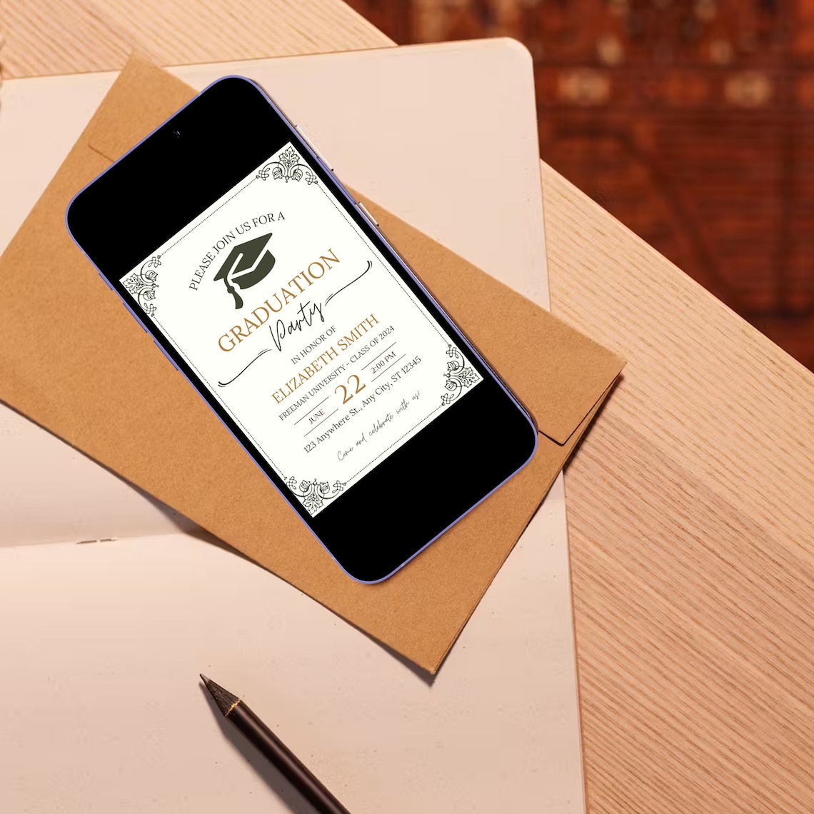 Editable Graduation Party Invitation Canva Template, Grad Party Invite ...