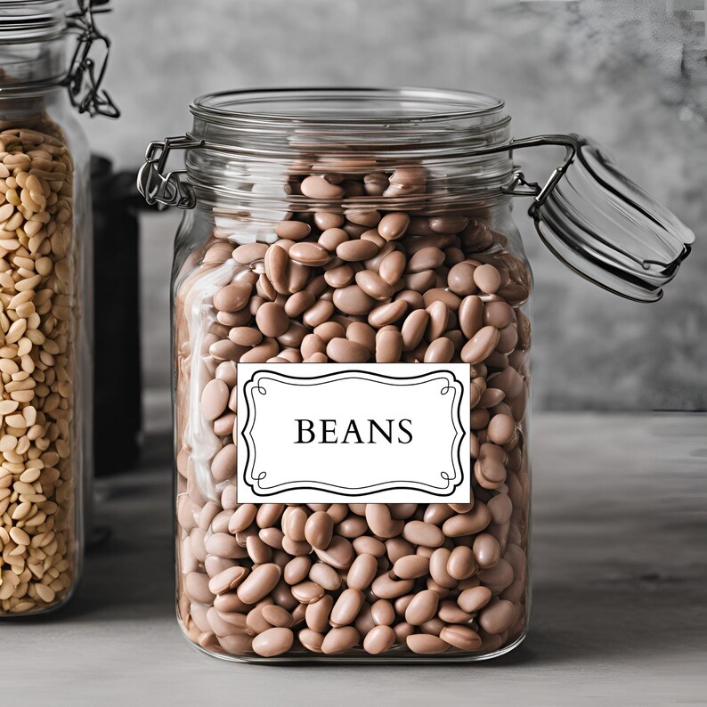 Minimalist Pantry Jar Labels: Editable Spice Container Labels (digital ...