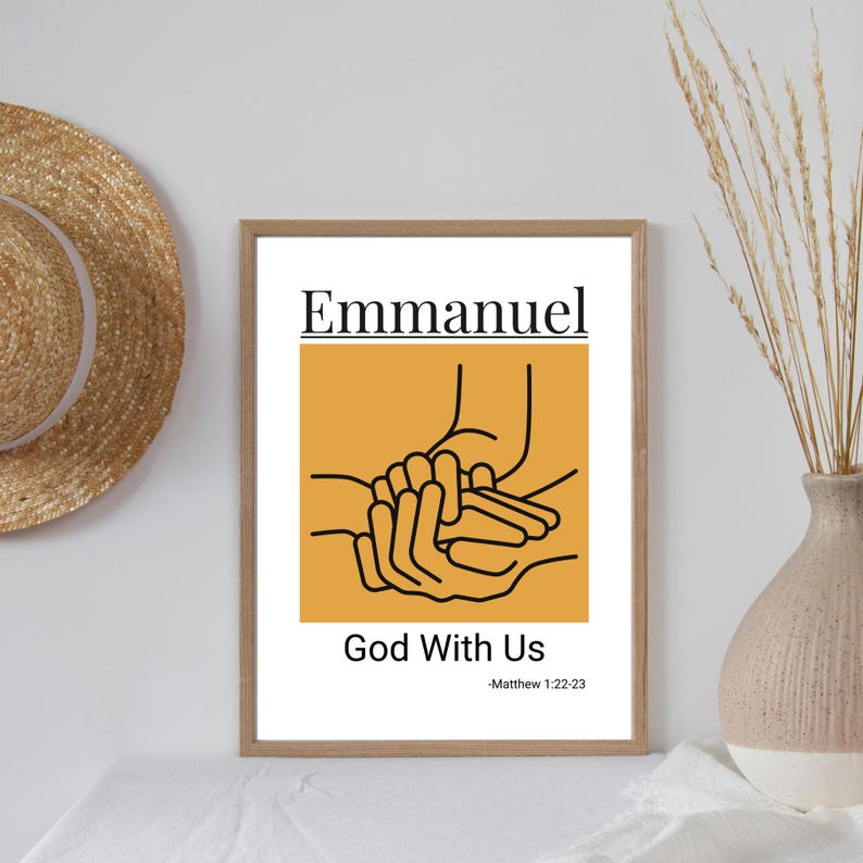Printable Names of God Emmanuel Wall Art, Names of Jesus Christ, Modern Christian Minimalist ...