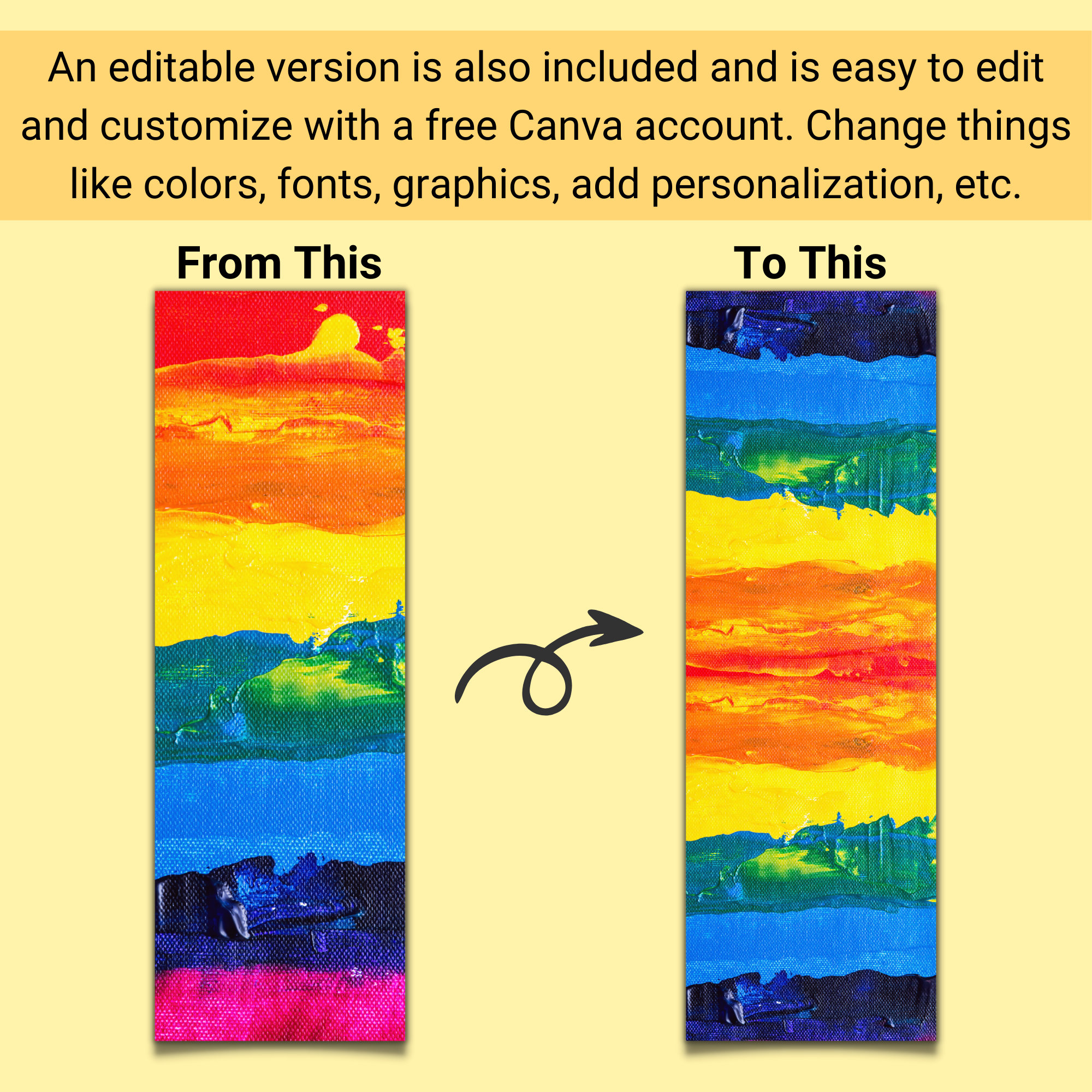 Printable Rainbow Bookmark Set, Rainbow Bookish Bookmarks, Gift for ...