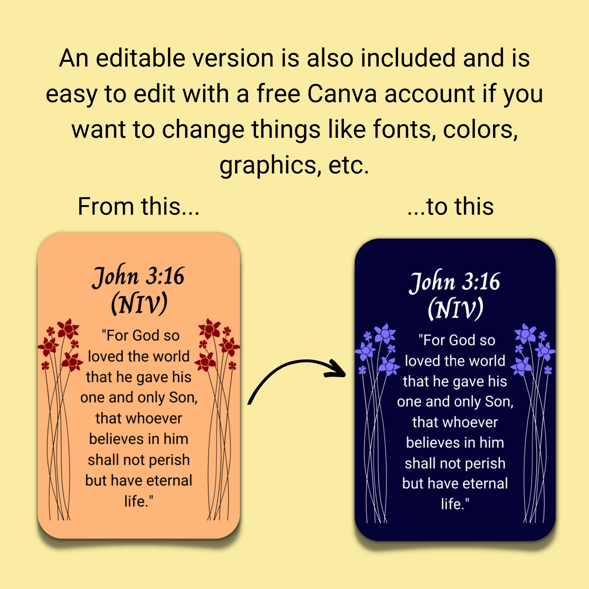 Printable Love Bible Verse Cards, Bible Study Tools, Memory Verse Flash ...