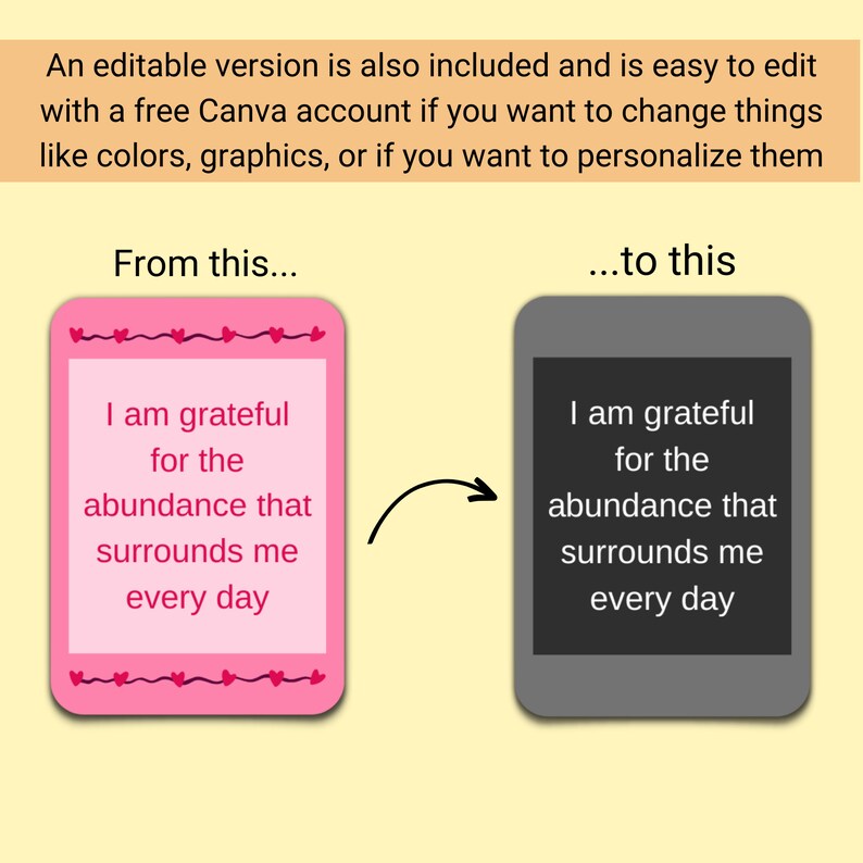 Printable Gratitude Affirmation Cards, Daily Affirmations, Gift for ...